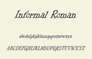 Informal Roman Font Free Download | Fonty Fonts